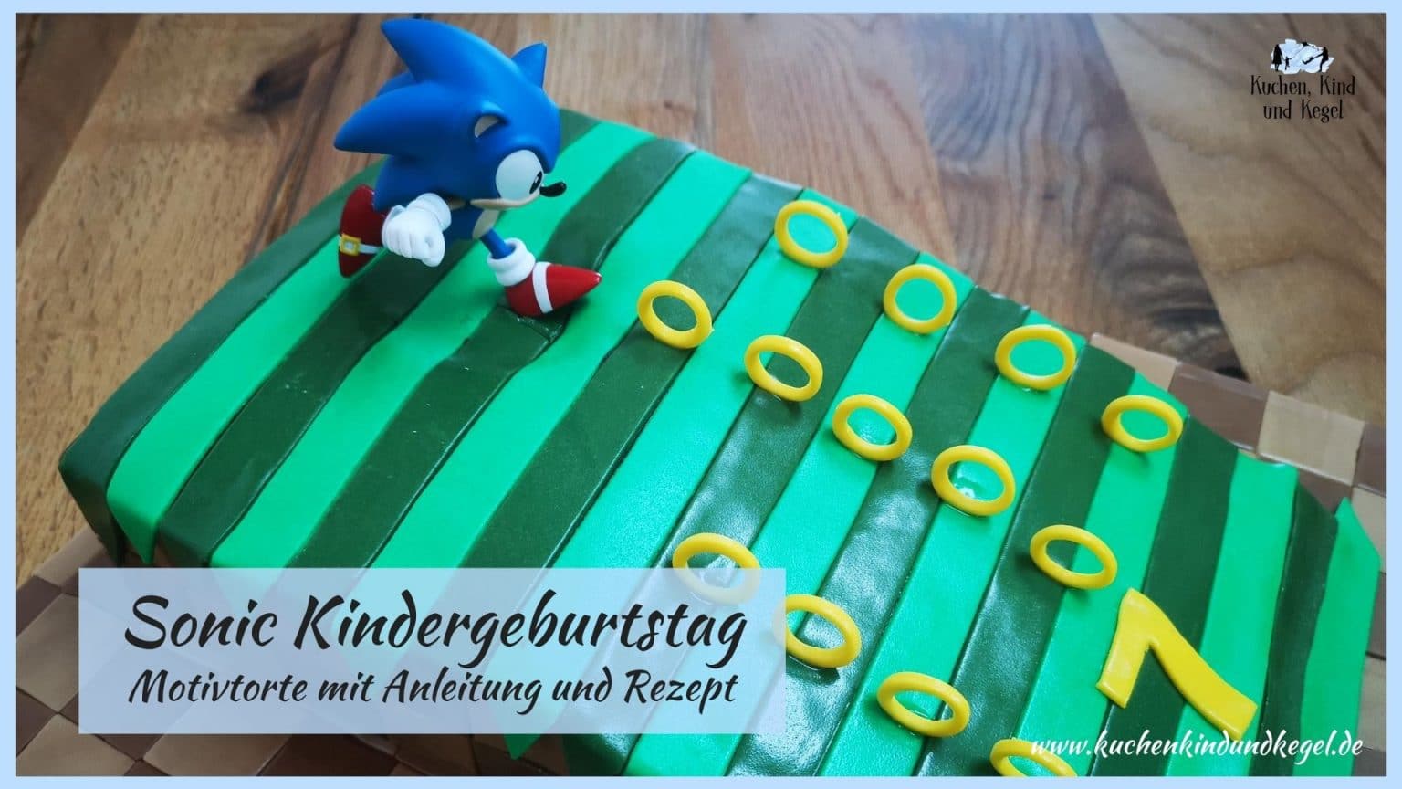 Sonic Kindergeburtstag-einfache Sonic Motivtorte mit Rezept und ...